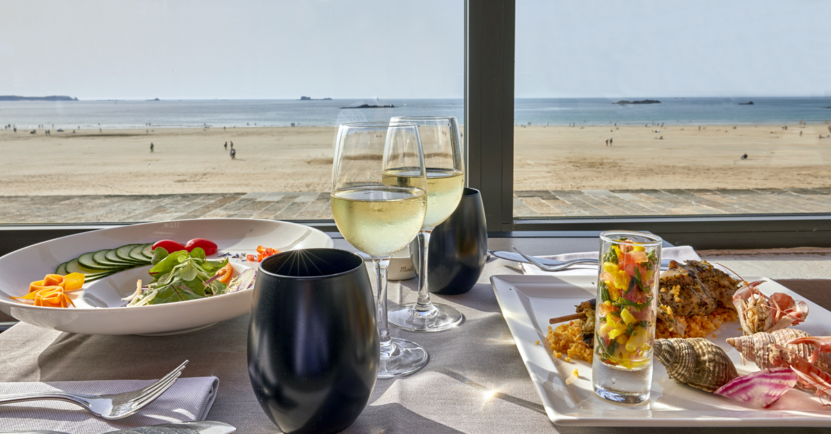 Carte du restaurant vue mer - Hôtels Antinea & Le Jersey